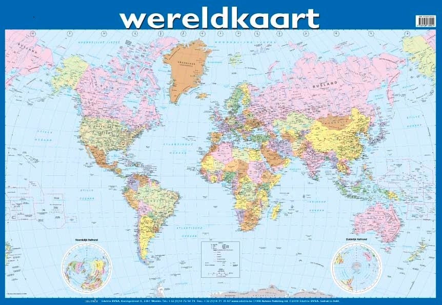 Educatieve onderleggers - De wereldkaart