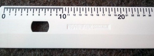 Liniaal met cm indeling