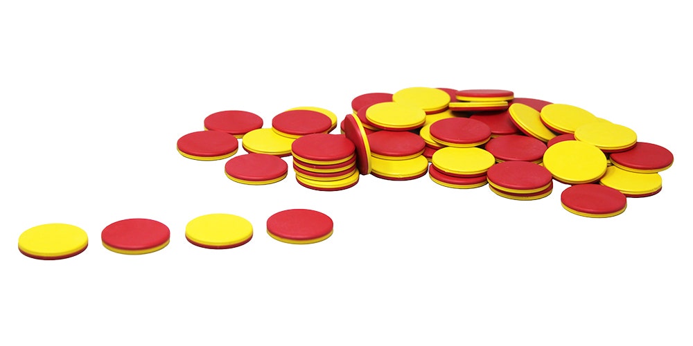 Rekenfiches rood/ geel | 50 stuks